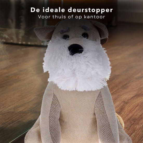 Cheqo® Deurstopper Hond Grijs - 1 kg Zware Deurbuffer - Deurwig ...