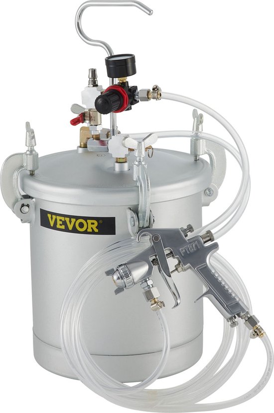 VEVOR 10L Spuitverf Drukpot-Verfpistool Verftank-Verfpistool-45-60PSI ...
