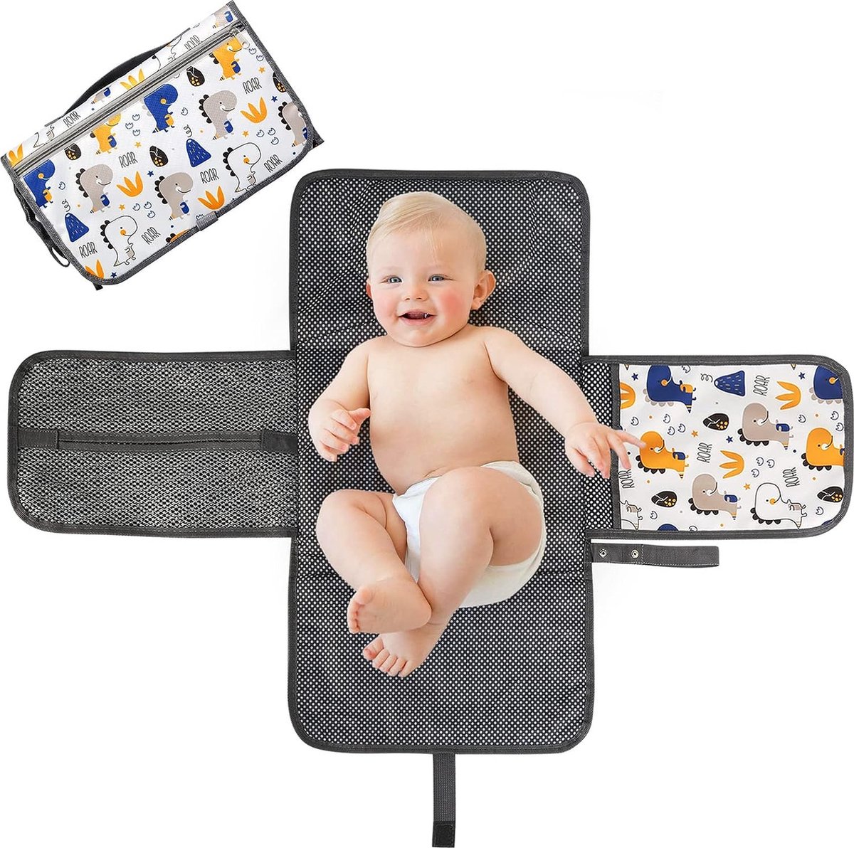 Verkleedkussen, draagbaar, baby-verschoonmat voor onderweg, opvouwbaar ...