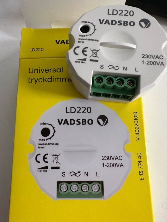VADSBO LD220 Tastdimmer 200W voor inbouwdoos | bol.com