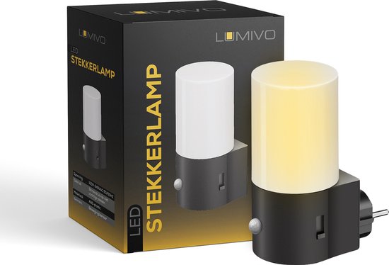 LUMIVO® Stekkerlamp - Bewegingssensor Lamp Binnen - Nachtlampje ...