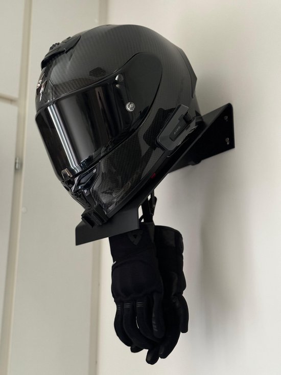Novity® - Helmhouder - Helm standaard - Helmbeugel - Motorhelm - Zwart ...