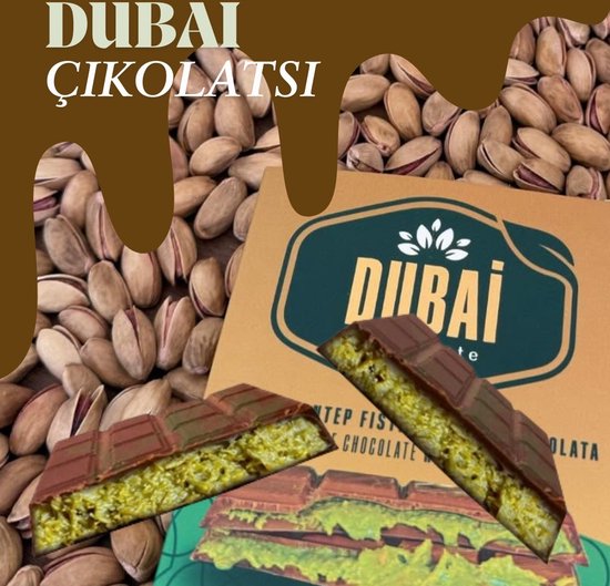 Dubai - Chocoladereep - Groot verpakking 22x80gram - Dubai Chocolates ...