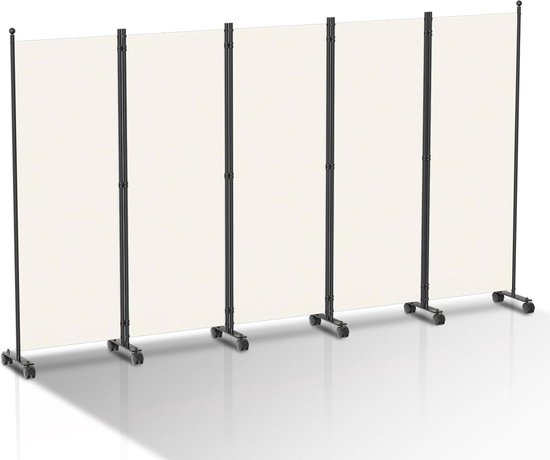 Opvouwbare Scheidingswand op Wieltjes - 284 x 181 cm, Multifunctionele ...