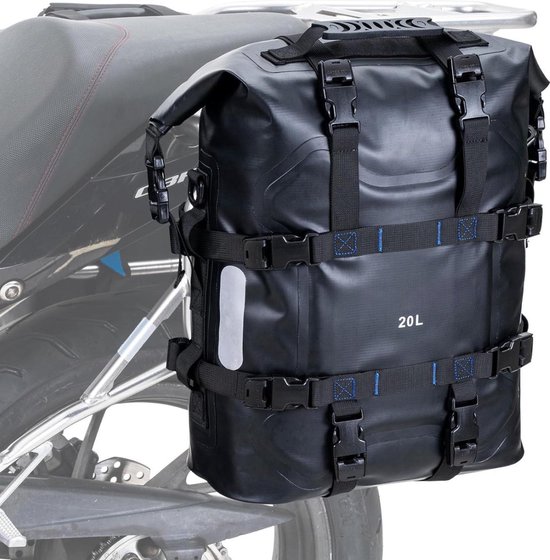Zijdetas voor motorfiets - roestvrijstalen vering - waterdichte tas ...