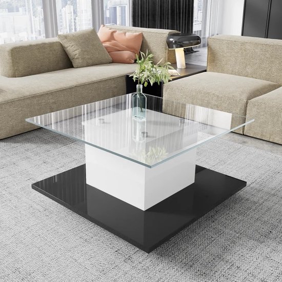 Mrs. Jones Salontafel - Hoogglans - Glas - Glazen Salontafel - LED ...