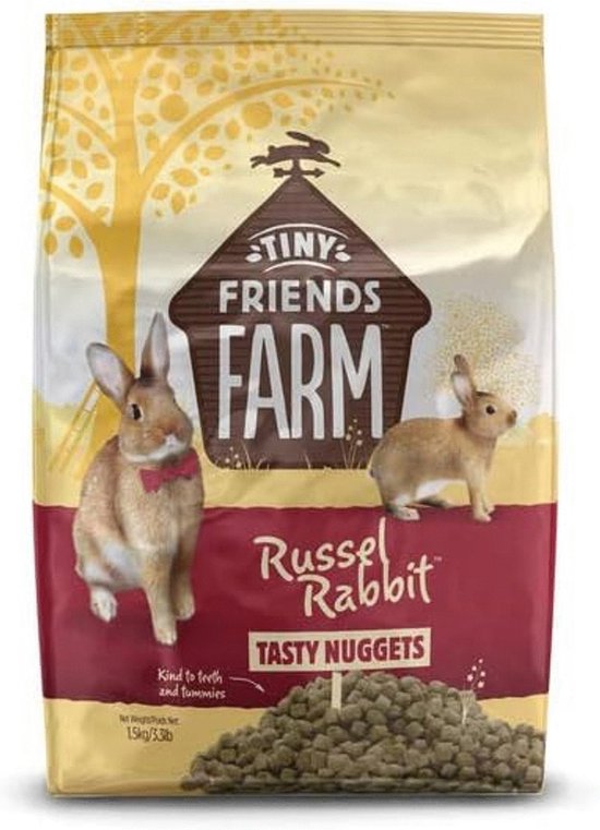 Tiny Friends Farm Russel Rabbit Tasty Nuggets - Konijnenvoer - 1.5 kg | bol