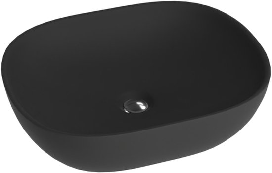 LAVITA® Opzetwastafel REDONDO BLACK Rechthoekig Keramische Wastafel ...