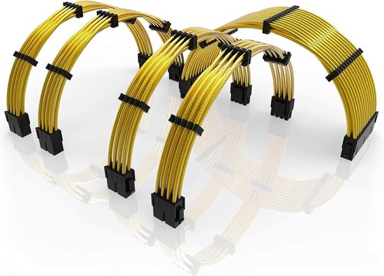 30cm PSU Ingekapselde Kabelverlenging Voor GPU PC-voeding, Gevlochten ...