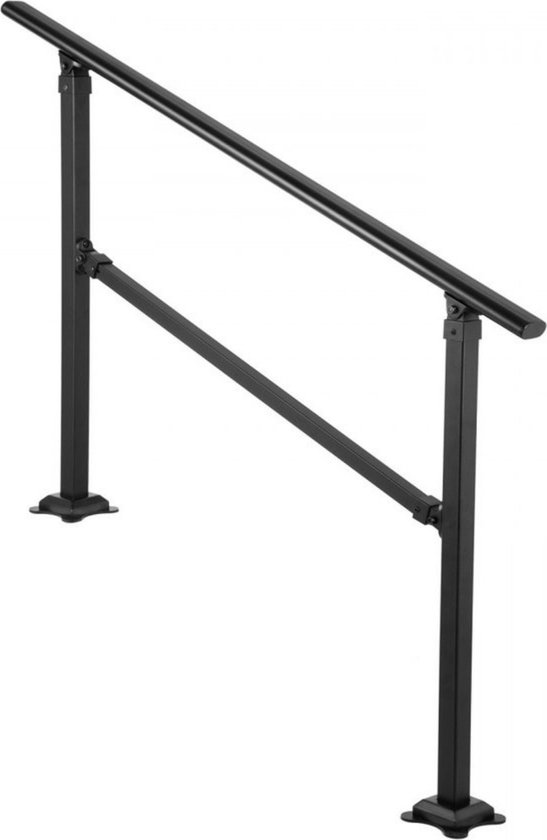 Trapleuning Buitentrap - Verstelbaar Voor 1-4 Stappen - Smeedijzer ...