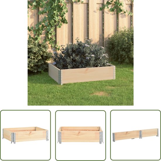 The Living Store Stapelbare Plantenbak - Hout - 60 x 80 x 19 cm - Massief grenenhout... | bol