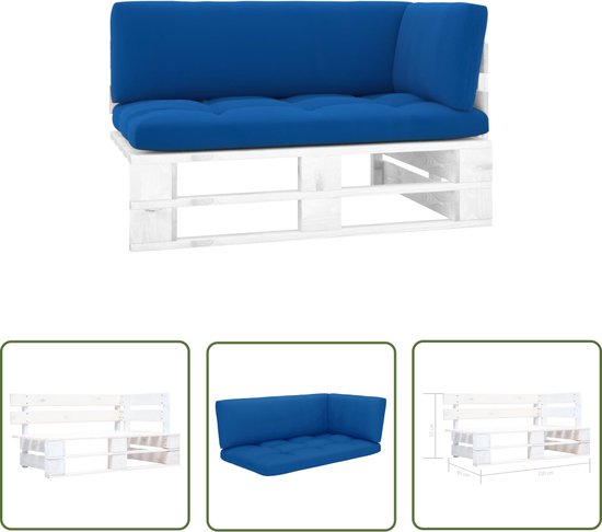 The Living Store Hoekbank Pallet - Grenenhout - 110x65x55 cm ...