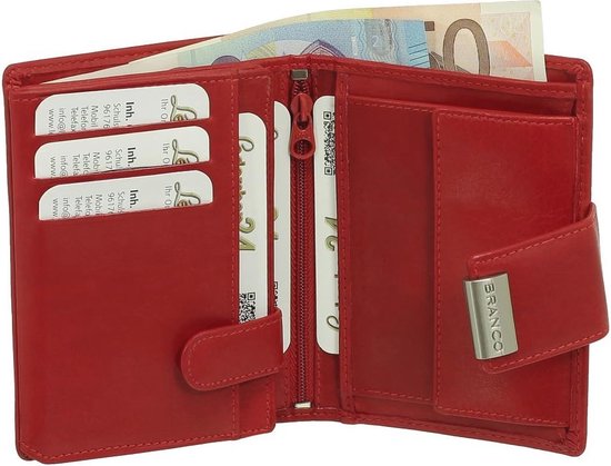 Moderne luxe dames portemonnee XXL met drukknop - Ruime opbergruimte in ...