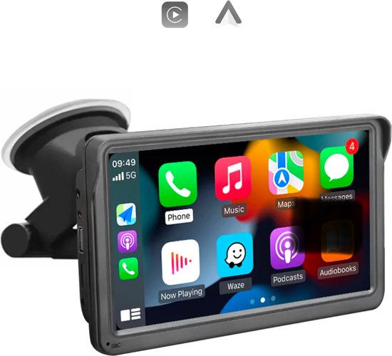 Draadloos 7-Inch Navigatiesysteem PRO – Apple CarPlay & Android Auto – Universeel... | bol