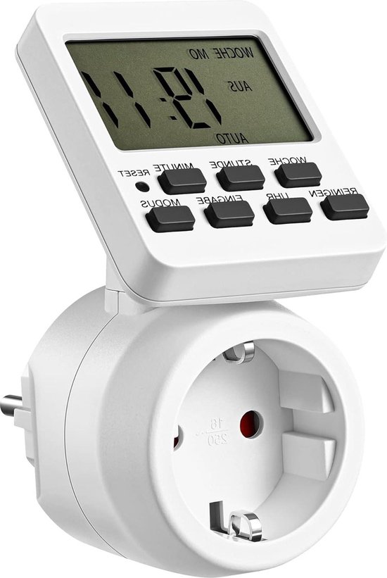 Digitale timer stopcontact met 16 schakelprogramma's - Countdown - 180 ...