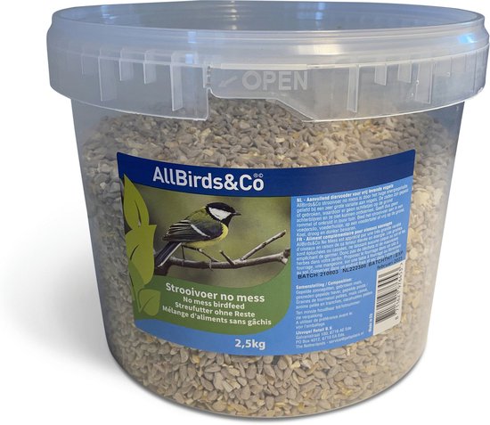 Allbirds&Co Strooivoer No Mess In Emmer - Tuinvogelvoer - 2.5 kg | bol