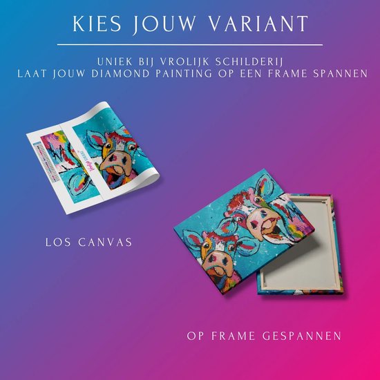 Proosten kippen | Diamond painting | 80x100cm | Vierkante steentjes ...