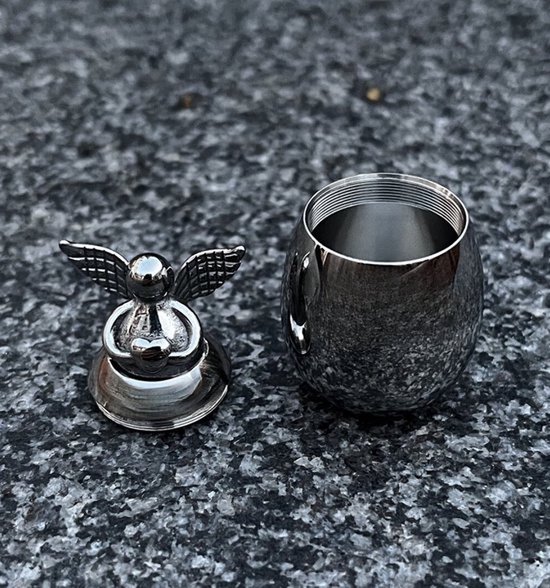Mini urn - Zilver - Engel - Urn voor as - Klein | bol