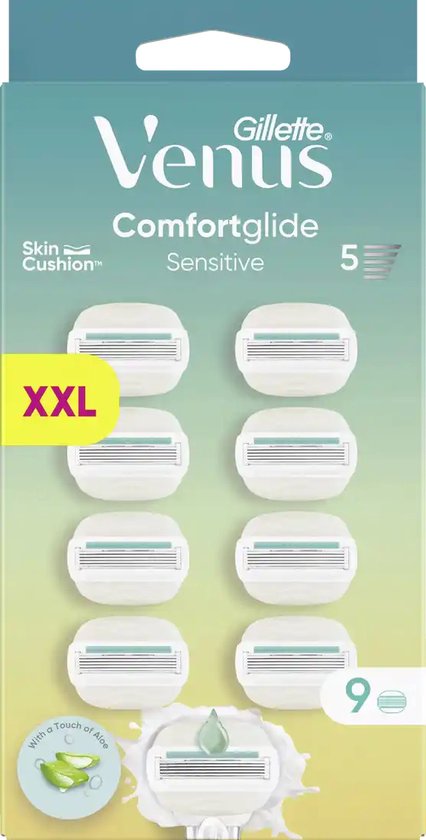 Gillette Venus Scheermesjes Comfortglide Sensitive 9-Pack | bol