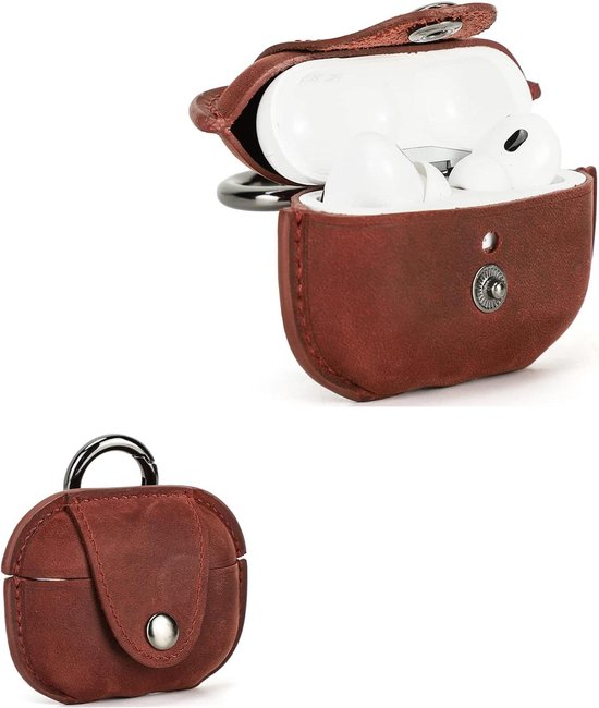 Oortelefoon Case - Stofdicht Lederen Cover voor Air Pods Pro - Draadloze Hoofdtelefoon... | bol