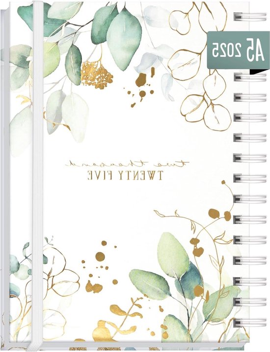 Agenda 2025 A5 "Gold Leaf" - persoonlijke planner timer levensplanner ...