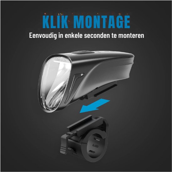 Led-Fietsverlichtingsset - USB-Oplaadbaar - 200 m Bereik en 100 Lux ...