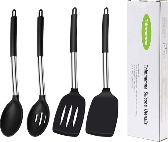 La'Moussawi ® Hittebestendige Siliconen Spatel- en Lepelset voor Koken ...