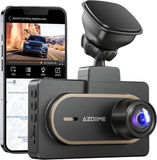 AZDome Dashcam M27 2K Ultra HD - Wifi- 3.0 IPS LCD scherm - G-Sensor ...
