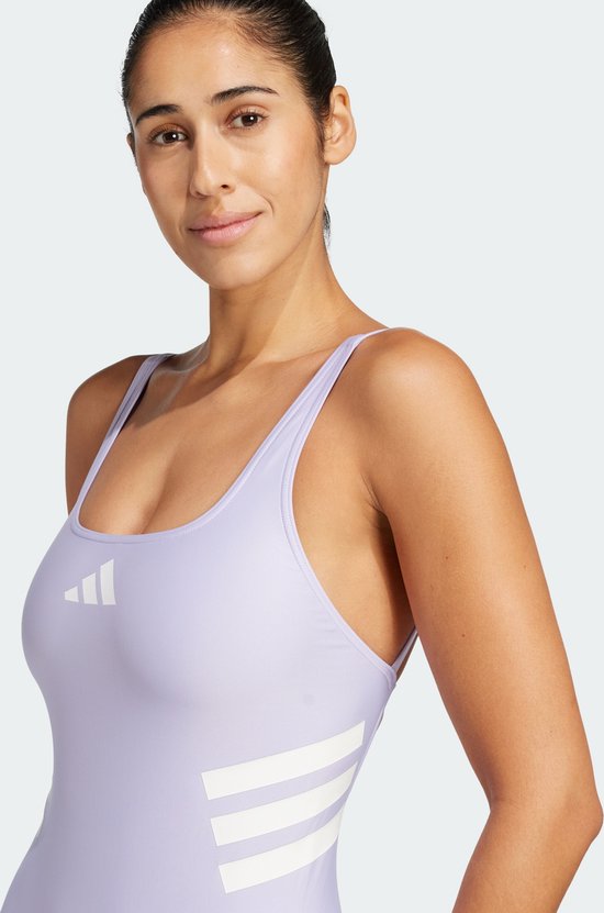 adidas Sportswear 3-Stripes U-Back Badpak - Dames - Paars- 36 | bol