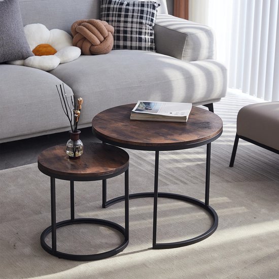 Bramboo - Salontafels - Bijzettafels - Metaal - Hout - Rond ...