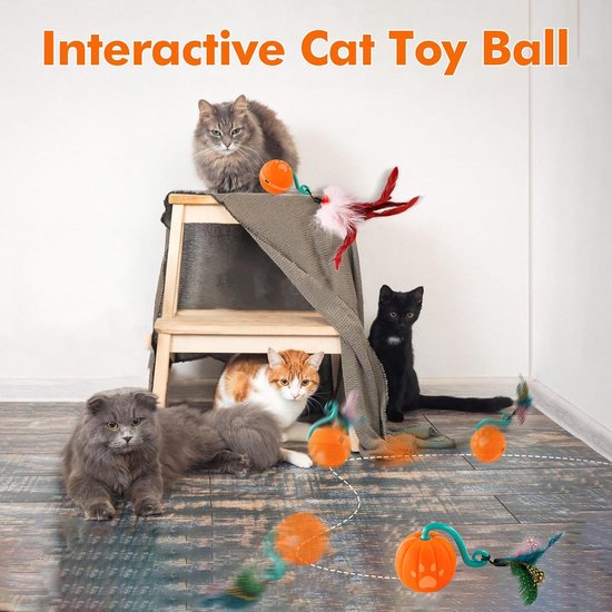 Intelligente rolbal voor katten - speelgoed - 1 stuk - wit - siliconen ...