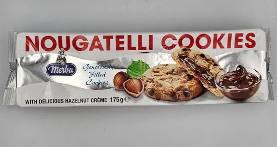 Merba Nougatelli cookies - gevuld met romige nougat en chocolade - 175 ...
