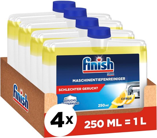 Finish integrale machinereiniger - Vaatwasmachinereiniger - Citroen - 4 x 250ml | bol