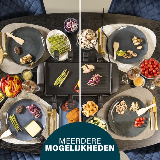 Princess Gourmetstel - Raclette 8 personen - Grill & Bakplaat - 1400W ...