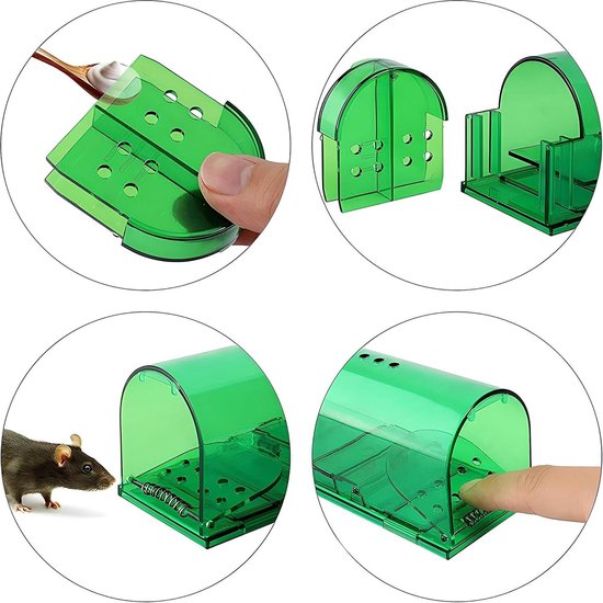 Herbruikbare Muizenval Levend 2 Stuks met Luchtgaten - Levende Val voor ...
