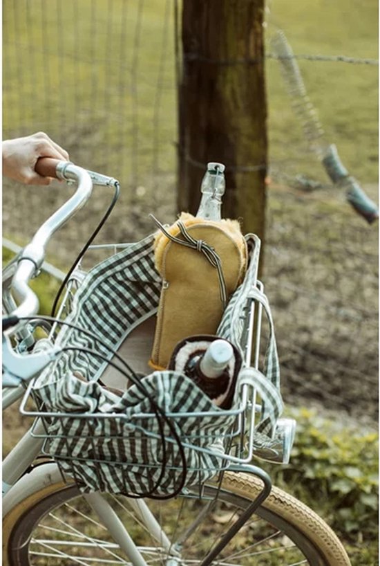 Kywie flessenkoeler mellow yellow suede + gele wol | bol