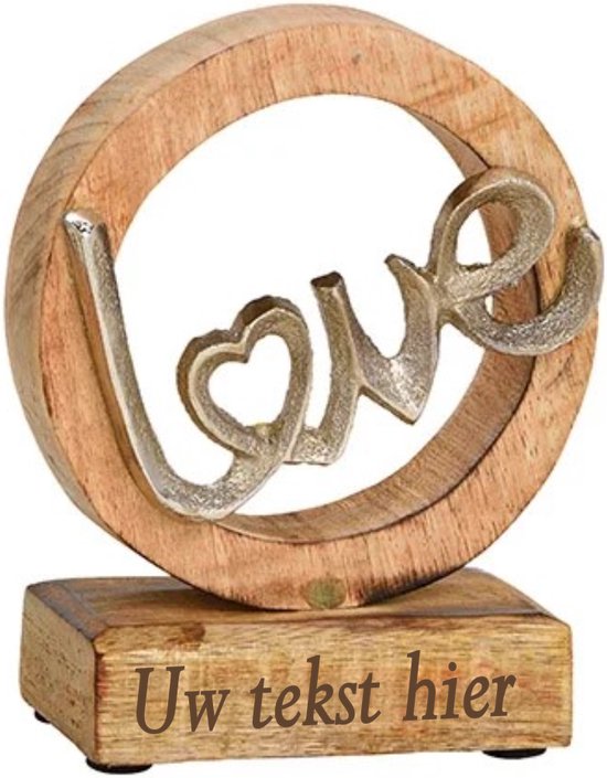Beeld "LOVE" gepersonaliseerd met gravure naar keuze - liefde | bol