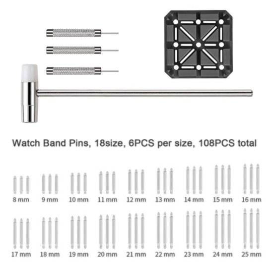 BOTC Horloge Reparatie Set - 145-delige - Pinnetjes voor je Horloge ...