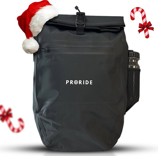 Proride Enkele Fietstas - 100% Waterdicht - Duurzaam - 28 Liter - Zwart - Pakaftas... | bol