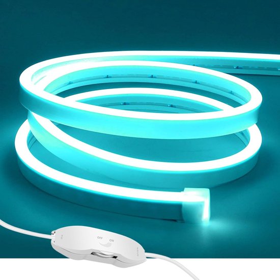 LED Strip 5M, Ice Blue Neon LED Strip Licht 12V - Flexibele Waterdichte ...