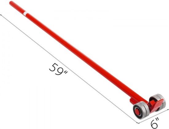 Hefboom met rollen 150 cm handgreeplengte hefboom wielen max ...