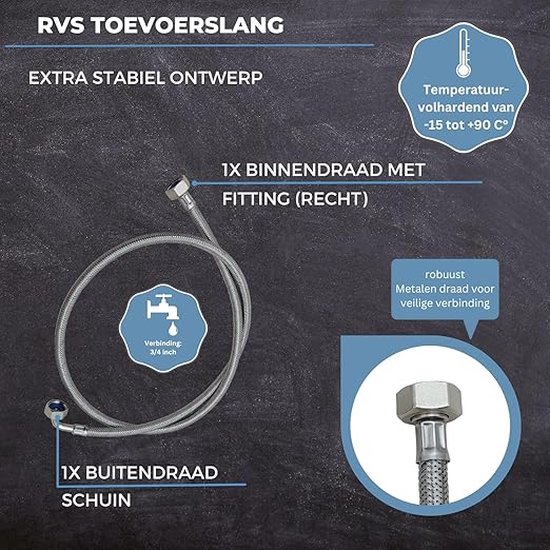 wasmachine/vaatwasser slang / Waterstop wasmachine slang 2m | bol