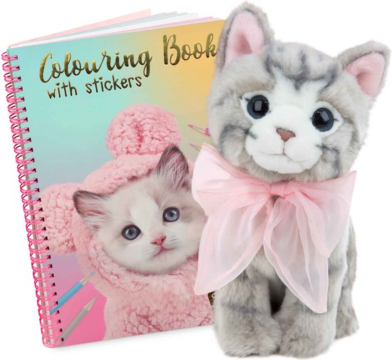 Studio Pets® Studio Pets® Cadeauset Britse Korthaar Kat Bella Knuffel (23cm) + Katten... | bol