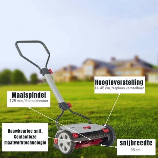 Grasmaaier Handmatig – Grastrimmer Opvouwbaar – Handmaaier 38 Cm Breed ...