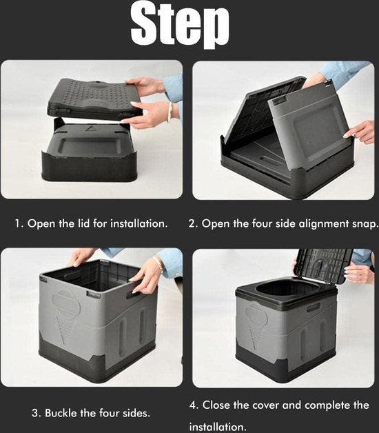 Mrs. Jones Draagbaar toilet voor kamperen en reizen inklapbare ...