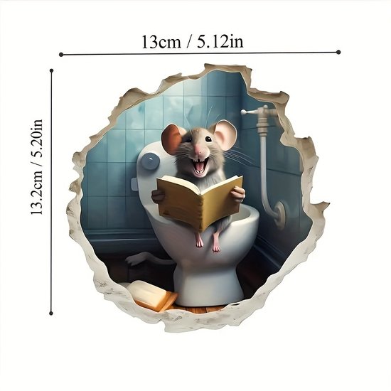 Sticker - Muursticker - Plintsticker - WC - Toilet - Kinderkamer ...