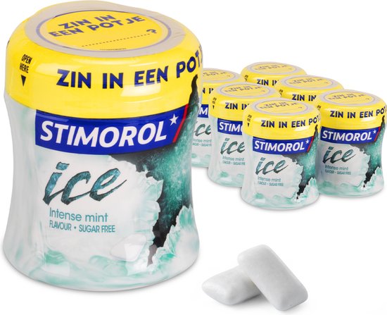 Stimorol Kauwgom Ice Intense Mint Suikervrij 1x6stuks | bol