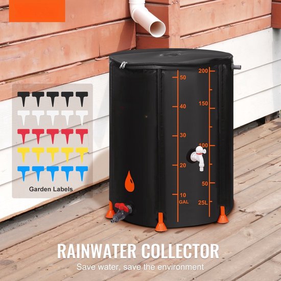 Regenton - Regenwaterton - Regentank - 379L - Opvouwbaar - 1000D PVC ...