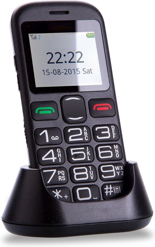 ApexArte® Senioren Mobiele Telefoon 4g - Senioren GSM - Zwart | bol