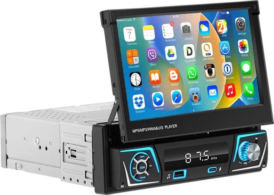 Car Multimedia Player - 2 Din - 7 Inch Touchscreen - Carplay | bol